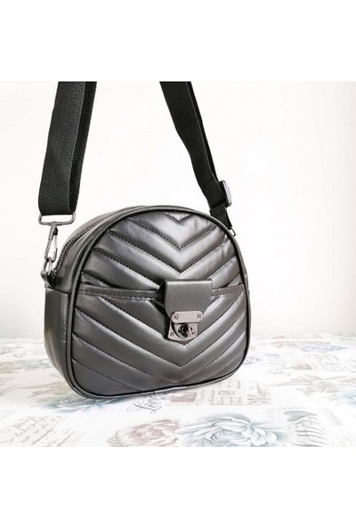 Fermuar Çanta Omuz Askılı Fermuarlı 3 Gözlü Kadın Çantası