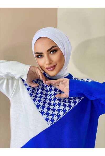 Moda Mevsimi Çıt Çıt Hazır Eşarp Çıtçıtlı Hijab Hazır Eşarp Beyaz