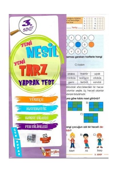 3. Sınıf Yeni Nesil Yeni Tarz Yaprak Test 3. Sınıf Yeni Nesil Yeni Tarz Yaprak Test