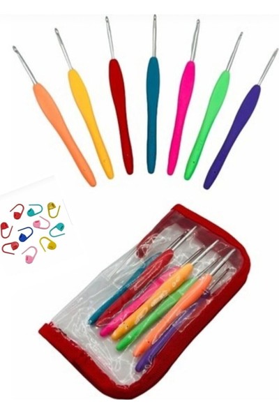 Balım Örgü Evi Silikon Saplı Tığ Seti 7 Farklı Numara 10 Adet Ilmek Işaretleyici 2-2.5-3-3.5-4-4.5-5 Set Balım Örgü Evi Silikon Saplı Tığ Seti 7 Farklı Numara 10 Adet Ilmek Işaretleyici 2-2.5-3-3.5-4-4.5-5 Set