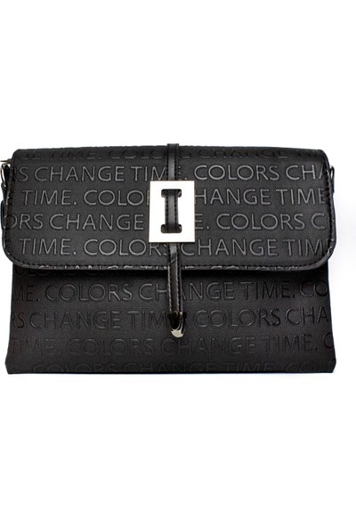 Arjix Kabartma Yazılı Çapraz Ayarlanabilir Kadın Omuz Çantası