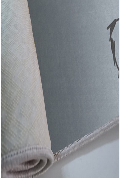 Homeilla Mavi Fare Figürlü Dijital Baskılı Çocuk Odası Halısı