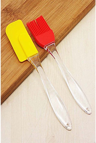 Elimin Ucunda 2'li Silikon Fırça Spatula Set Elimin Ucunda 2'li Silikon Fırça Spatula Set