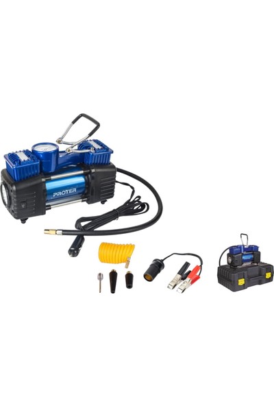 Proter Pr 252 Kit Çift Pistonlu Lastik Şişirme Kompresörü Proter Pr 252 Kit Çift Pistonlu Lastik Şişirme Kompresörü