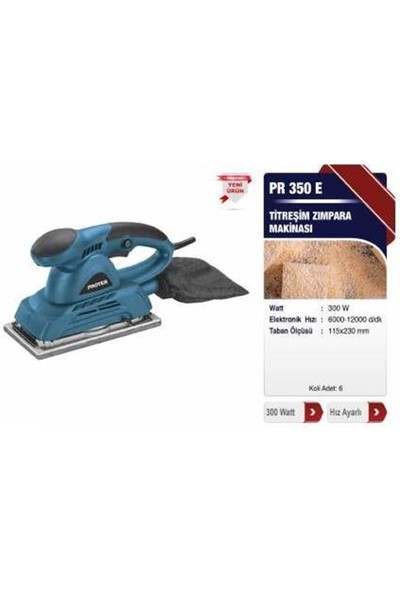Proter PR350E Titreşim Zımpara Makinası Proter PR350E Titreşim Zımpara Makinası