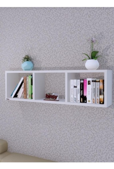 Woody Life Woodylife Yatay Raf Kitaplık Beyaz Organizer Çocuk Odası Tv Ünitesi