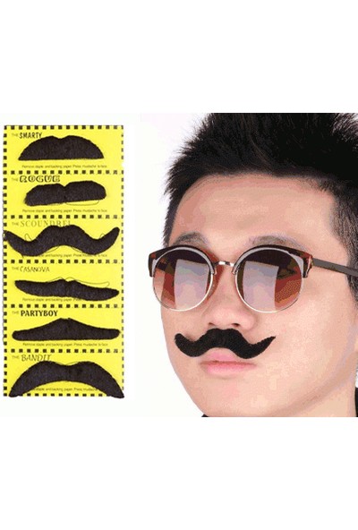 Go İthalat Takma Bıyık Seti (6 Adet)