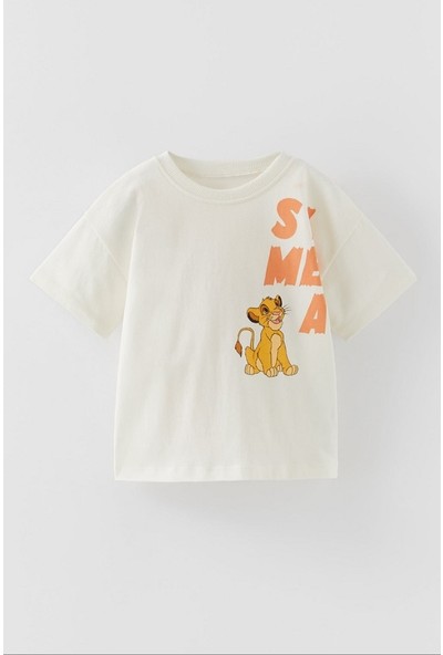 Minapark Erkek Çocuk Simba Baskılı Bisiklet Yaka Tshirt Minapark Erkek Çocuk Simba Baskılı Bisiklet Yaka Tshirt