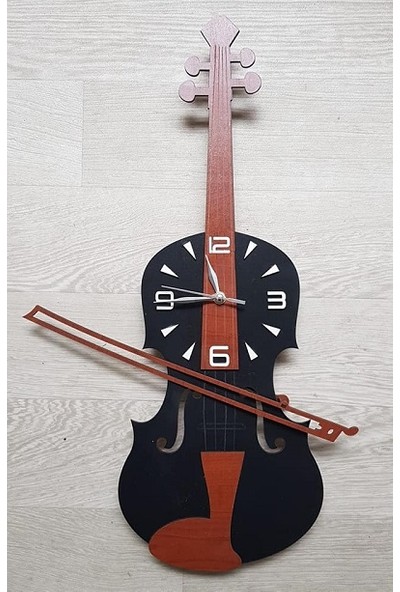 Emr Keman Figürlü Duvar Saati01