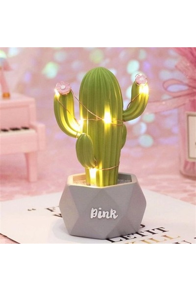 Party Gross LED Işıklı Kaktüs Lamba
