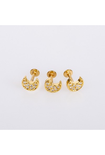 Ey Fashion 316L Cerrahi Çelik Zirkon Taşlı Ay Piercing Tragus Ey Fashion 316L Cerrahi Çelik Zirkon Taşlı Ay Piercing Tragus