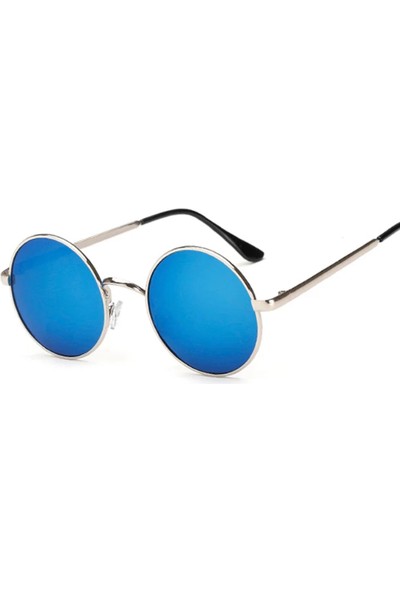 River World Yuvarlak Cam John Lennon Tarzı Gümüş Çerçeveli Mavi Gözlük River World Yuvarlak Cam John Lennon Tarzı Gümüş Çerçeveli Mavi Gözlük