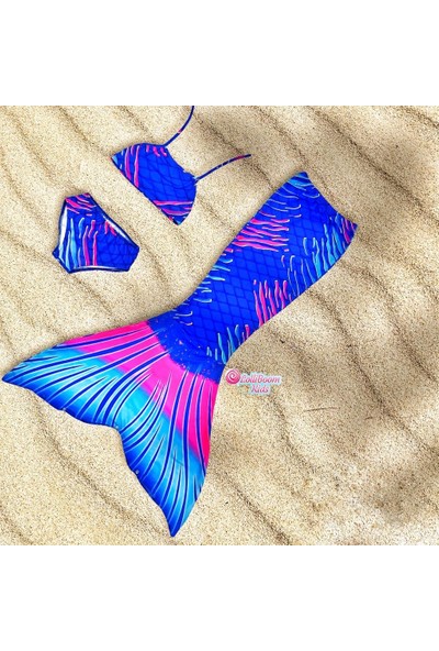 Kız Çocuk Deniz Kızı Kostüm Bikini - Mayo Efsane Little Mermaid Fuşya Mavi Renk Geçişli Balıksırtı Kız Çocuk Deniz Kızı Kostüm Bikini - Mayo Efsane Little Mermaid Fuşya Mavi Renk Geçişli Balıksırtı