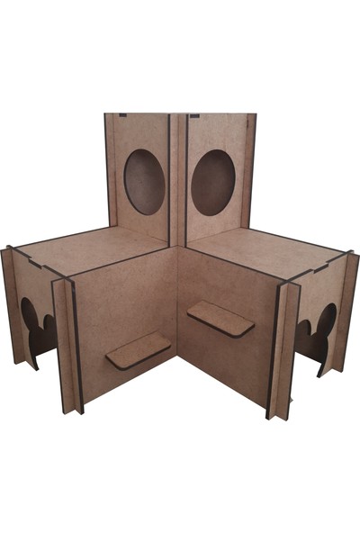 Ahşap Hamster Evi Kemirgen Yuvarsı Ahşap Hamster Evi Kemirgen Yuvarsı