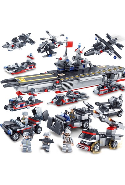 Lanbo 8in1 Tekne Yapı Taşları Şehir Itfaiyeci Figürleri Adam Tuğla Çocuk Oyuncakları