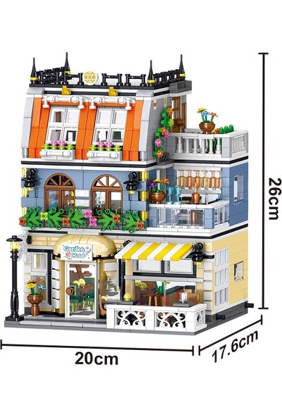 Yaratıcı Cafe Dükkanı Bahçe Otel Restoran Mağaza Model Şehir Sokak Görünümü Yapı Taşları Mimari Tuğla Oyuncaklar Çocuklar Için Hediyeler Yaratıcı Cafe Dükkanı Bahçe Otel Restoran Mağaza Model Şehir Sokak Görünümü Yapı Taşları Mimari Tuğla Oyuncaklar Çocuklar Için Hediyeler