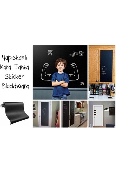 Yapışkanlı Kara Tahta Sticker Blackboard Yapışkanlı Kara Tahta Sticker Blackboard