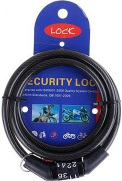 Mobee Lock 12X1200 mm Taşıması Kolay Şifreli Bisiklet, Motor Kilidi Kilit