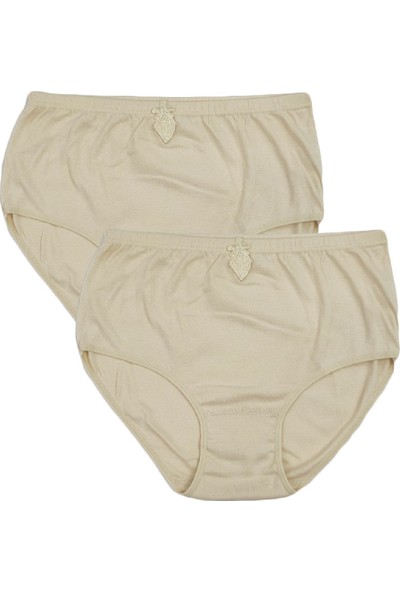 Fsm1453 Kadın Pamuklu Penyesi Ribana Bato Yüksek Bel Slip Klasik Külot 2'li