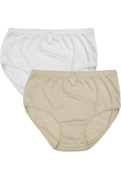 Fsm1453 Kadın Pamuklu Penyesi Ribana Bato Yüksek Bel Slip Klasik Külot 2'li