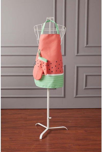 Karpuz Desen Mutfak Önlüğü ve Eldiven Set