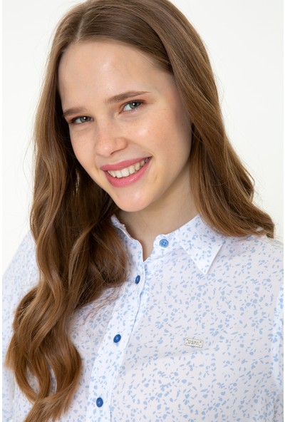 U.S. Polo Assn. Bayan Mavi Gömlek Uzunkol 50247291-VR036