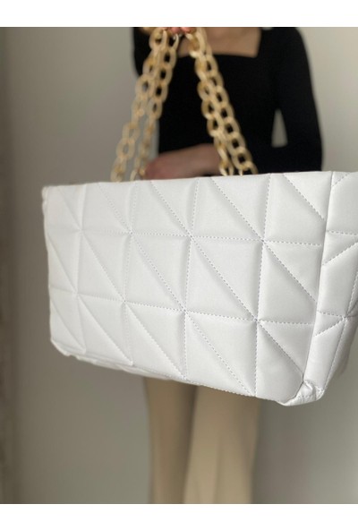 Pollux Zincir Askılı Kapitone Dikişli Kadın Omuz Çanta Pollux Zincir Askılı Kapitone Dikişli Kadın Omuz Çanta