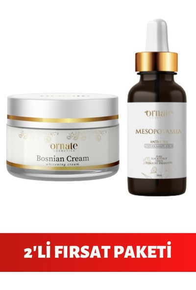 Ornate Cosmetıcs Boşnak Leke Kararma Giderici Krem, Siyah Nokta, Sivilce Arındırıcı Mezopotamya Serum Ornate Cosmetıcs Boşnak Leke Kararma Giderici Krem, Siyah Nokta, Sivilce Arındırıcı Mezopotamya Serum