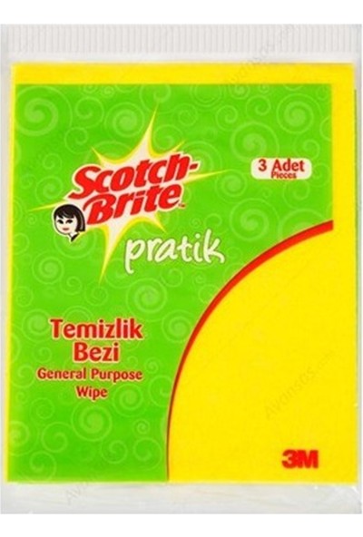 Scotch Brite Pratik Temizlik Bezi 3'lü Paket Scotch Brite Pratik Temizlik Bezi 3'lü Paket