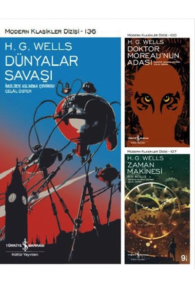 H.g. Wells 3 Kitap Set / Zaman Makinesi - Doktor Moreau'nun Adası - Dünyalar Savaşı H.g. Wells 3 Kitap Set / Zaman Makinesi - Doktor Moreau'nun Adası - Dünyalar Savaşı