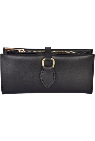 Barse Collection Barsecollection Yumuşak Derili Tokalı ve Çok Bölmeli Kadın Cüzdan Siyah Barse Collection Barsecollection Yumuşak Derili Tokalı ve Çok Bölmeli Kadın Cüzdan Siyah