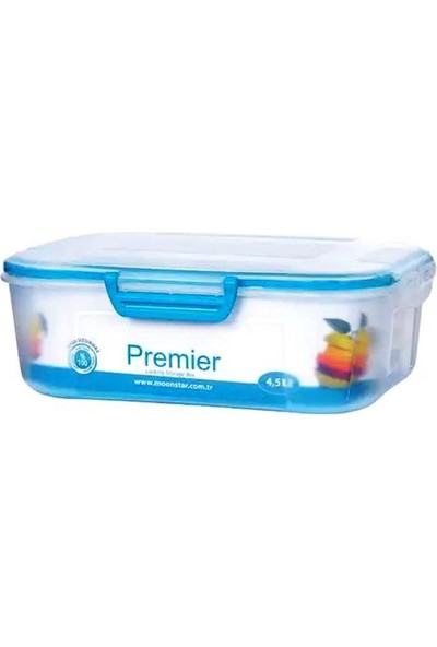 Premier 4 Tarafı Kilitli Contalı Hava Geçirmez Saklama Kabı 4,5LT-PM-208 Premier 4 Tarafı Kilitli Contalı Hava Geçirmez Saklama Kabı 4,5LT-PM-208