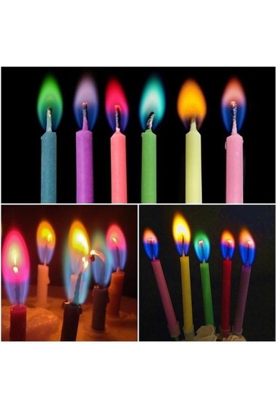 Kendi Renginde Yanan Pasta Mumu 1 Paket Kendi Renginde Yanan Pasta Mumu 1 Paket