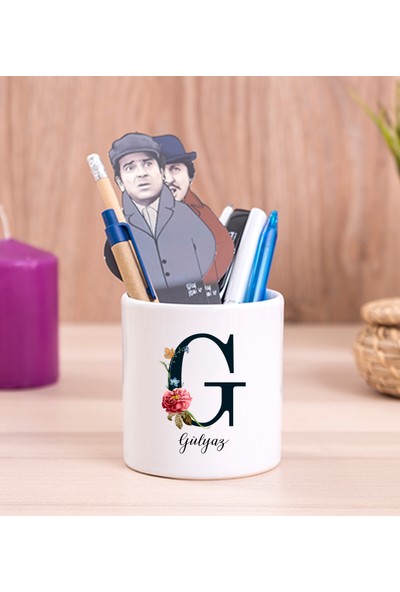Hediye Dükkanı Kişiye Özel Baş Harfli ve Isimli Seramik Kalemlik Hediye Dükkanı Kişiye Özel Baş Harfli ve Isimli Seramik Kalemlik