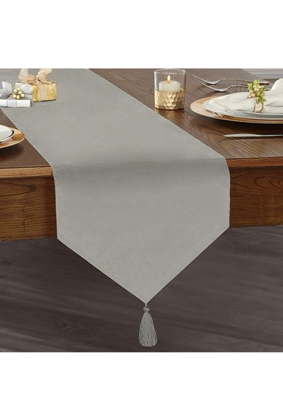 Sister Home Design Gri Taş Renkli Üçgen Püsküllü Ranır - Runner Sister Home Design Gri Taş Renkli Üçgen Püsküllü Ranır - Runner