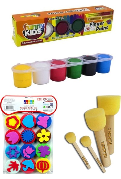 Rich Funny Kids 25 ml Parmak Boyası Eva Baskı Set 4'lü Set Rich Funny Kids 25 ml Parmak Boyası Eva Baskı Set 4'lü Set