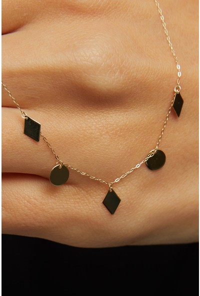 14 Ayar Yuvarlak Altın Kolye