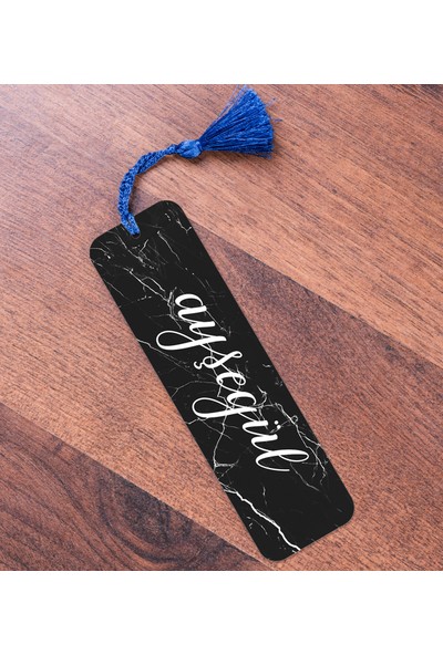 Hediye Dükkanı Kişiye Özel Siyah Mermer Desenli Isimli Kitap Ayracı Hediye Dükkanı Kişiye Özel Siyah Mermer Desenli Isimli Kitap Ayracı