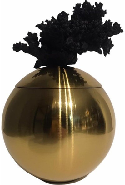 Arpe Dekor Doğal Mercanlı Siyah Büyük Boy Küp Arpe Dekor Doğal Mercanlı Siyah Büyük Boy Küp