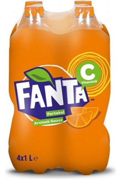 Fanta Portakal Aromalı Gazoz 4 x 1 Lt Fanta Portakal Aromalı Gazoz 4 x 1 Lt