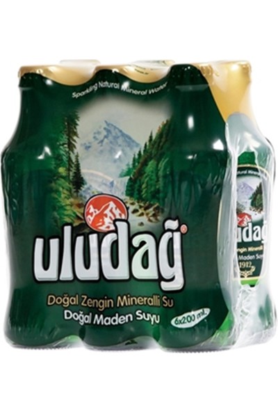 Uludağ Doğal Zengin Mineralli Maden Suyu 6 x 200 ml Uludağ Doğal Zengin Mineralli Maden Suyu 6 x 200 ml
