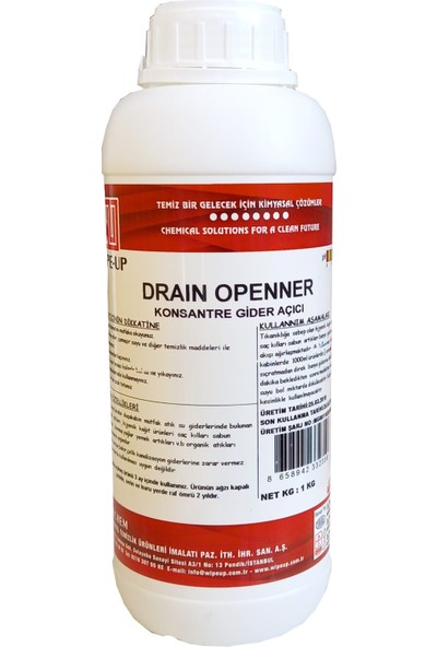 Lavabo, Banyo, Wc Gider Açıcı Drain Openner 1,5 kg