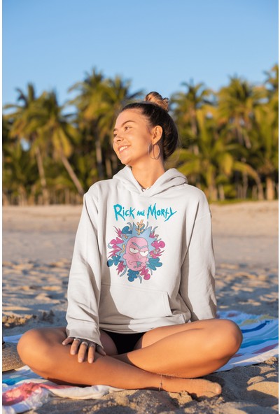 Relax Family Xf Kadın Beyaz Kapişonlu Sweatshirt Rick Morty Mavi Relax Family Xf Kadın Beyaz Kapişonlu Sweatshirt Rick Morty Mavi
