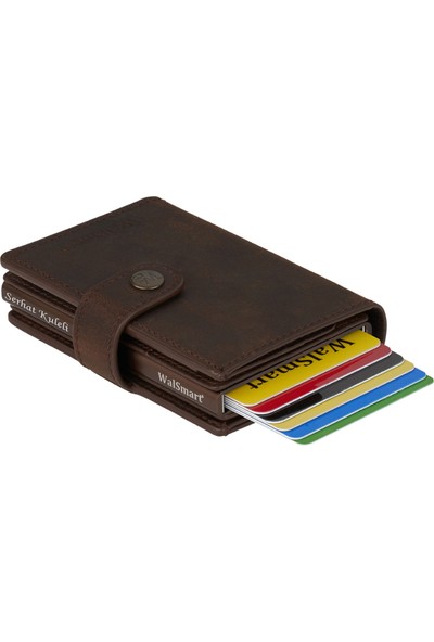 Walsmart Dual Crazy Akıllı Mekanizmalı Deri Cüzdan