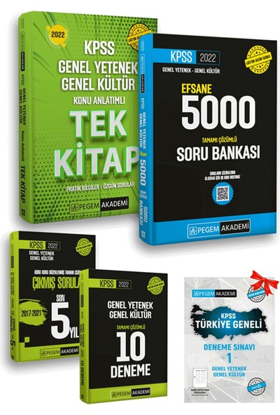 Pegem Akademi Yayıncılık KPSS 2022 Gygk Konu Anlatımlı ve Soru Bankası - 10 Deneme - Çıkmış Sorular Son 5 Yıl (4 Kitap) Pegem Akademi Yayıncılık KPSS 2022 Gygk Konu Anlatımlı ve Soru Bankası - 10 Deneme - Çıkmış Sorular Son 5 Yıl (4 Kitap)