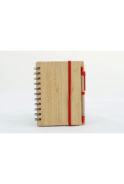 Ahşap Tükenmez Kalemlikli Telli Düz Yapraklı Defter Ahşap Tükenmez Kalemlikli Telli Düz Yapraklı Defter