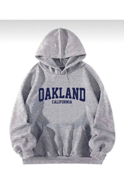 Oakland Baskılı Oversize Sweatshirt Hoddie Oakland Baskılı Oversize Sweatshirt Hoddie