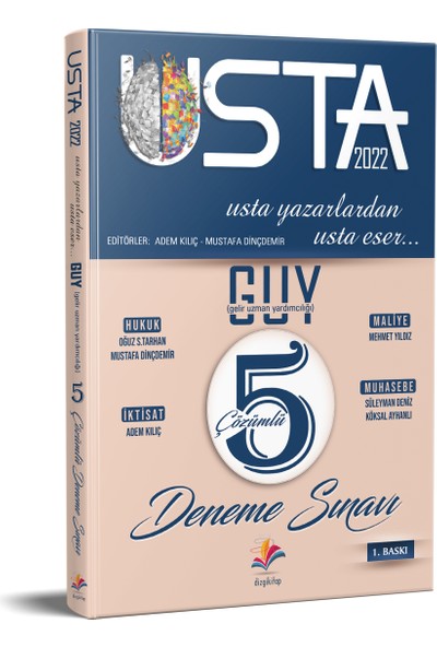 Usta Gelir Uzman Yardımcılığı Guy Tamamı Çözümlü 5 Deneme Sınavı Usta Gelir Uzman Yardımcılığı Guy Tamamı Çözümlü 5 Deneme Sınavı