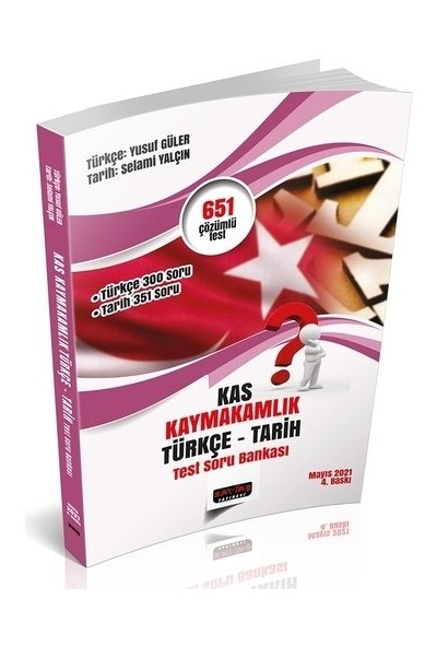 Kas Kaymakamlık Sınavı Türkçe-Tarih Test Soru Bankası Savaş Yayınları 2021 Kas Kaymakamlık Sınavı Türkçe-Tarih Test Soru Bankası Savaş Yayınları 2021