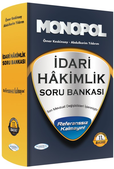 Idari Hakimlik Açıklamalı Soru Bankası 11.baskı Monopol Yayınları Idari Hakimlik Açıklamalı Soru Bankası 11.baskı Monopol Yayınları